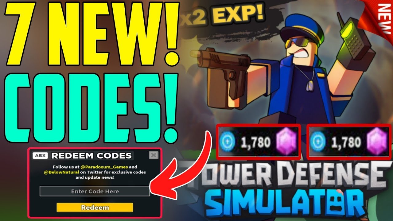 *NEW* ALL WORKING CODES FOR TOWER DEFENSE SIMULATOR - ROBLOX TOWER ...
