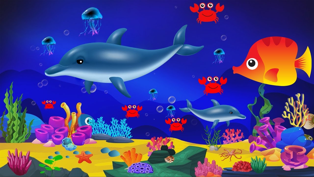 Bedtime Lullabies for Babies and Calming Under Ocean Animation fish 🐟💤 ...