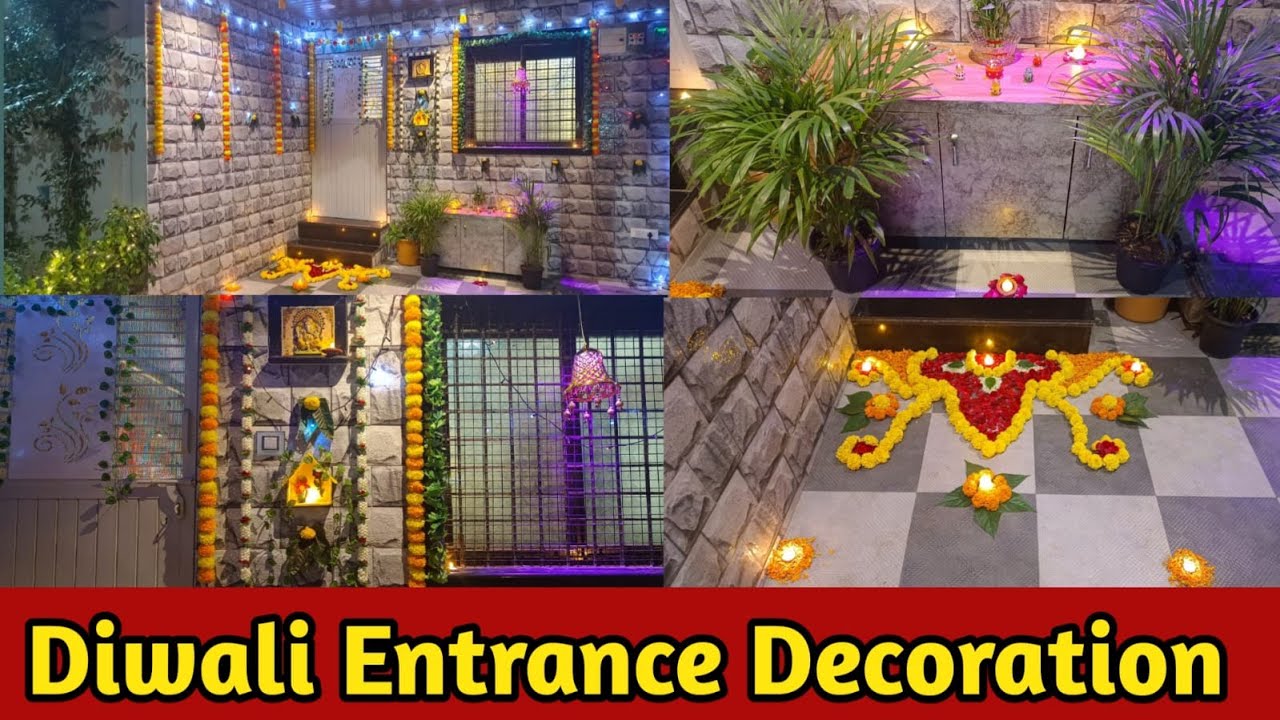 home entrance decoration ideas for Diwali | Last minute Diwali ...
