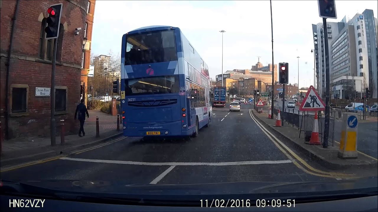 First Group Bus Driver Running Consecutive Red Lights - Leeds - YouTube