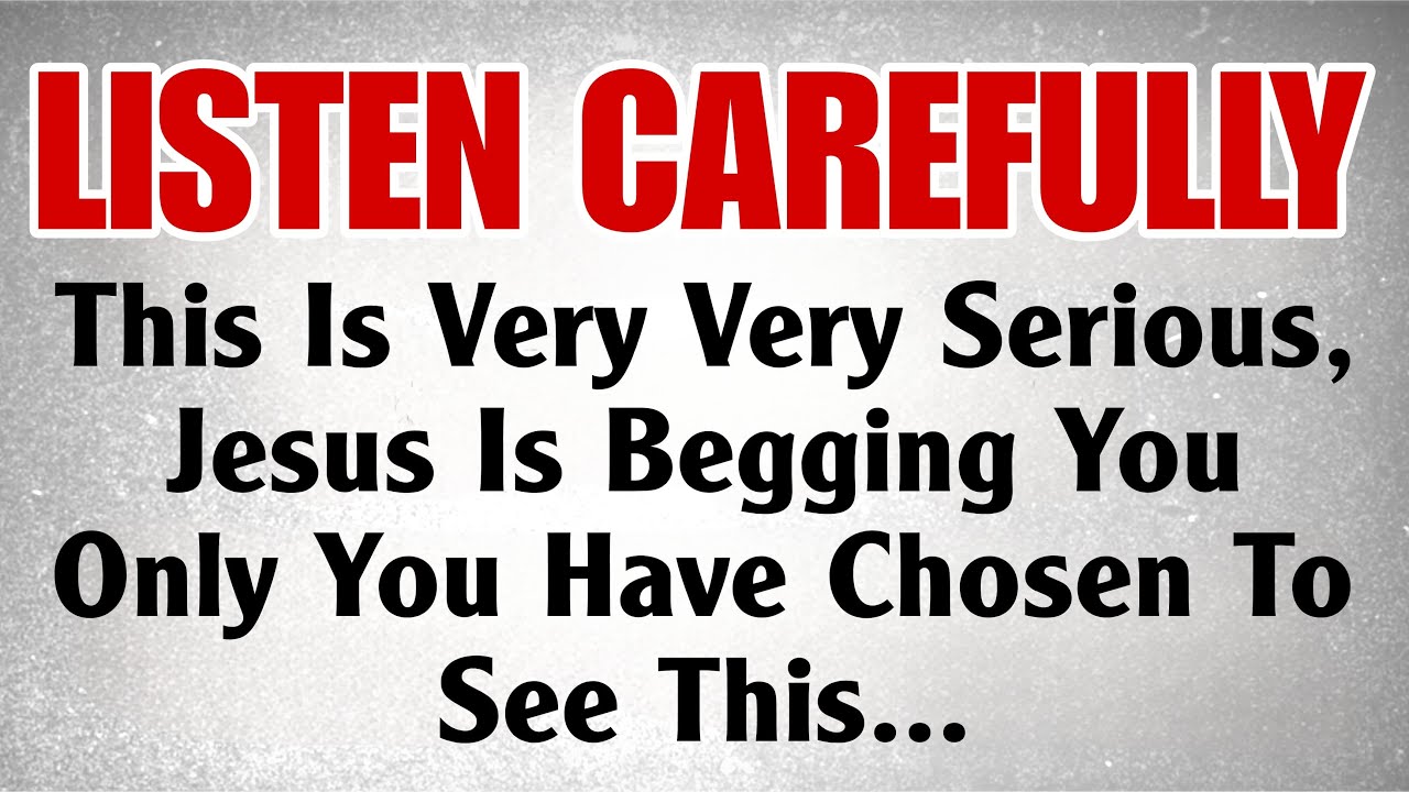 🚨 God Says, listen carefully!! This is very very serious Jesus is ...