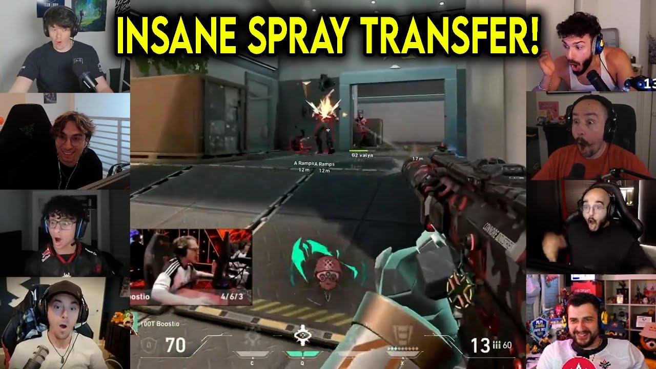 Valorant Streamers Reacts To 100T Boostio Insane 3k SPRAY TRANSFER ...