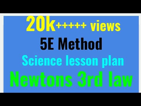 5E Lesson plan|5 E'S LESSON PLAN SCIENCE NEWTONS 3 LAW OF MOTION - YouTube
