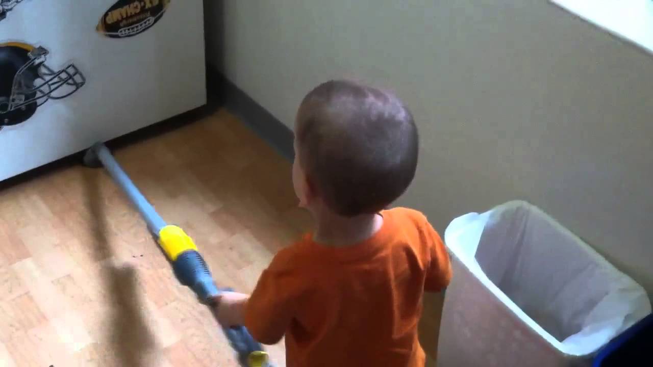 Jacob loves his Dyson vacuum - YouTube