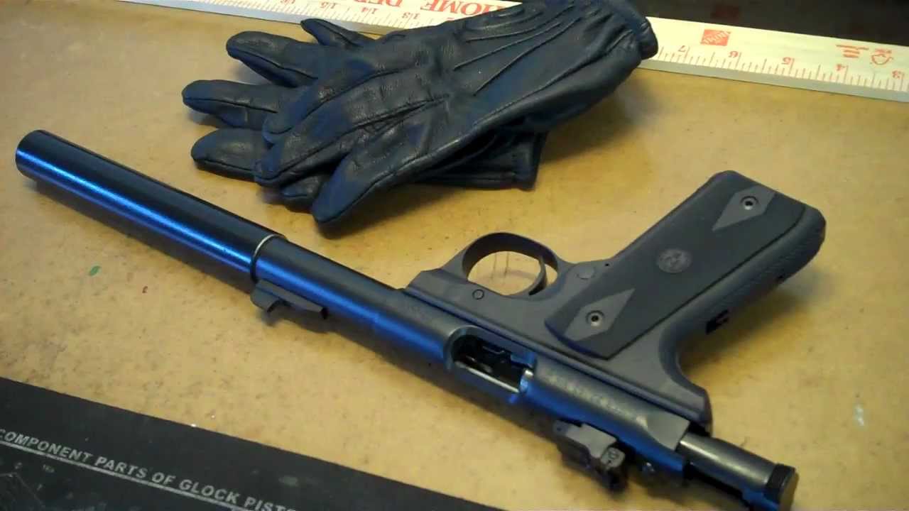 Suppressed Ruger 22/45 - YouTube