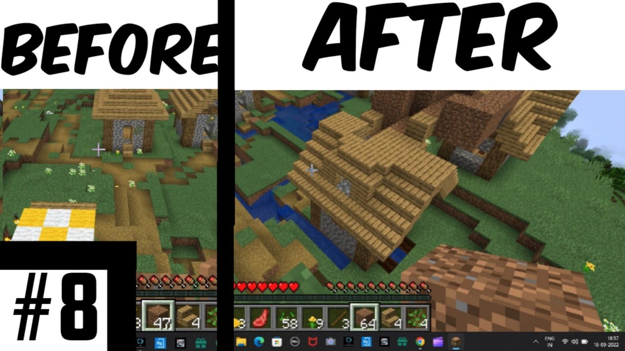 I transformed my entire world in minecraft | I transformed my village ...