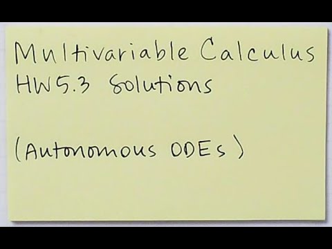 Autonomous Differential Equation Examples - YouTube