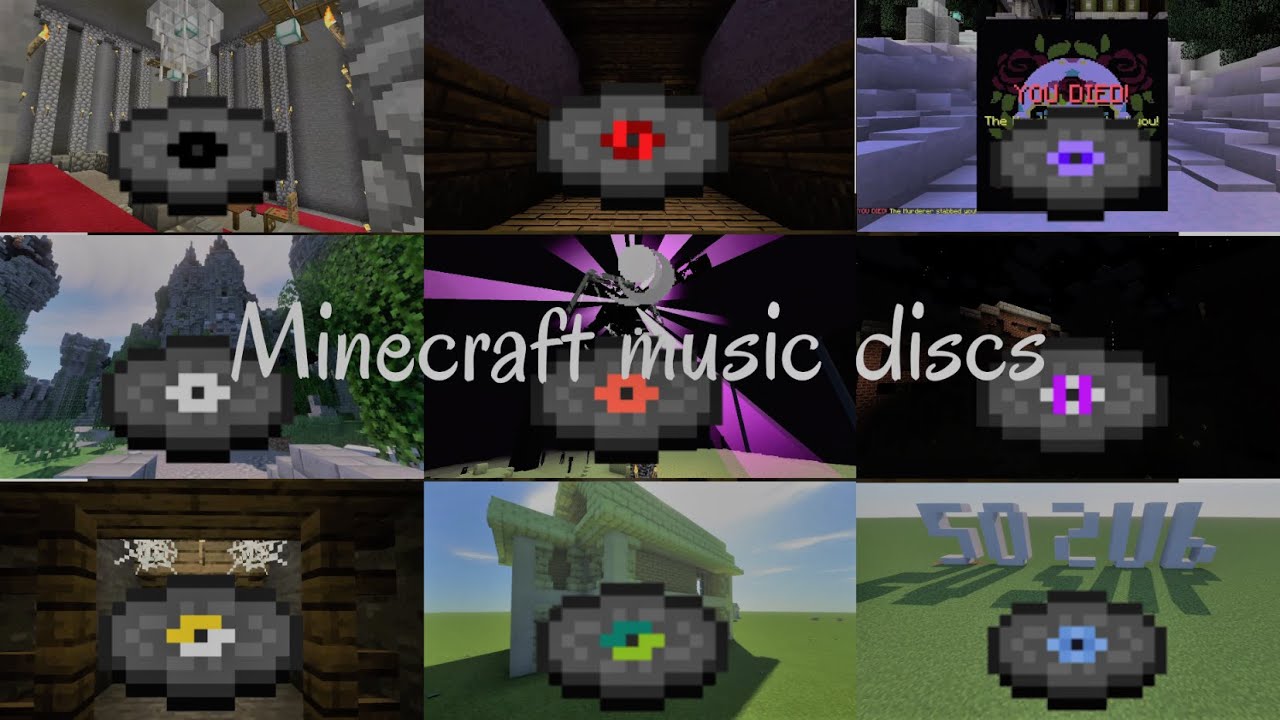 Minecraft music discs with background visuals (50 subscriber special ...