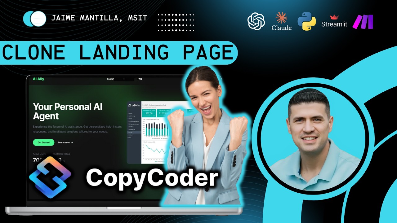 Building a SaaS Landing Page EASY ( CopyCoder ) - YouTube