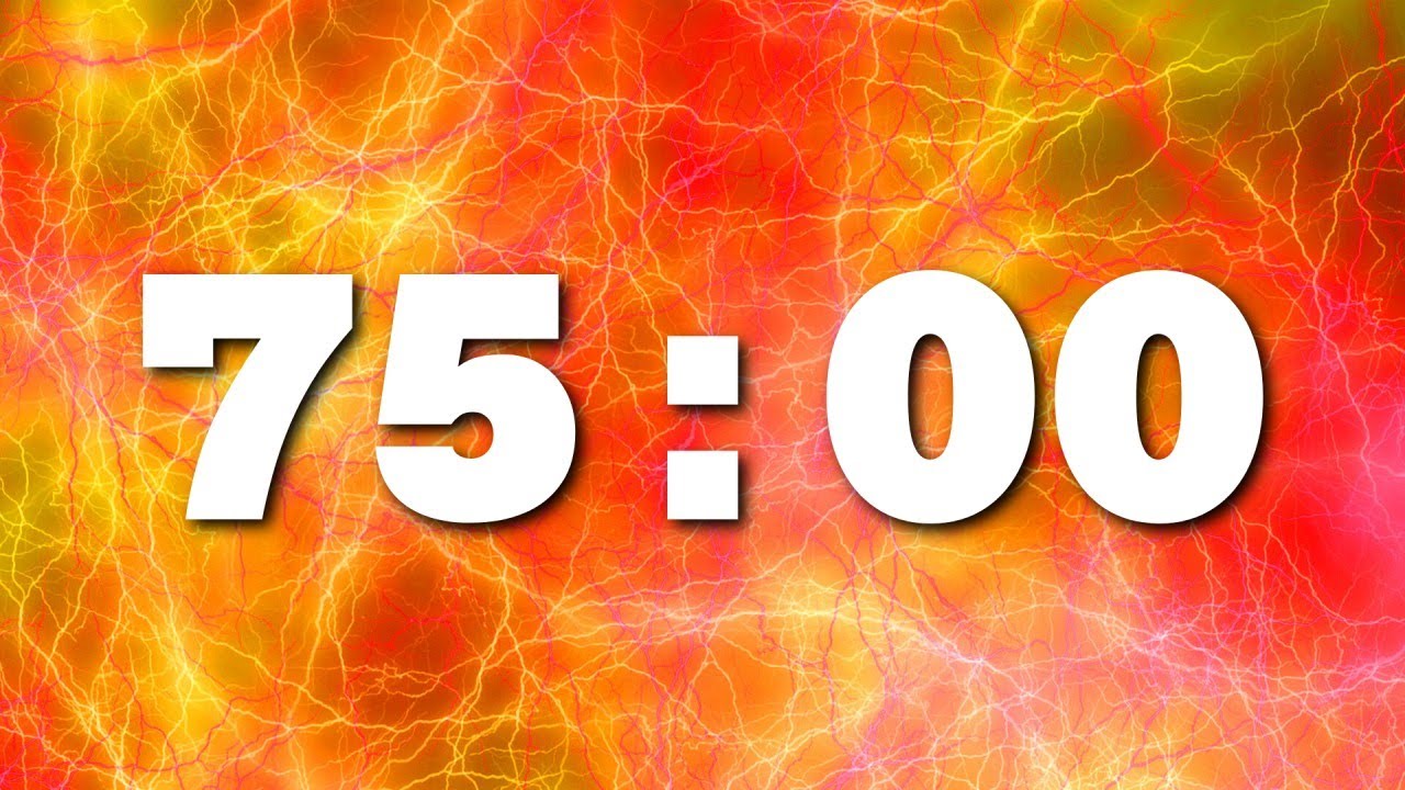 75:00 Timer - Red & Yellow Lightning - YouTube