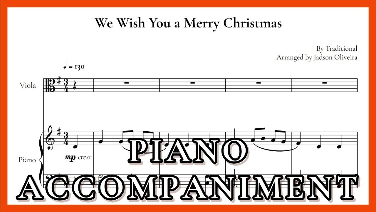 We Wish You a Merry Christmas - Viola and Piano Accompaniment | (Play ...