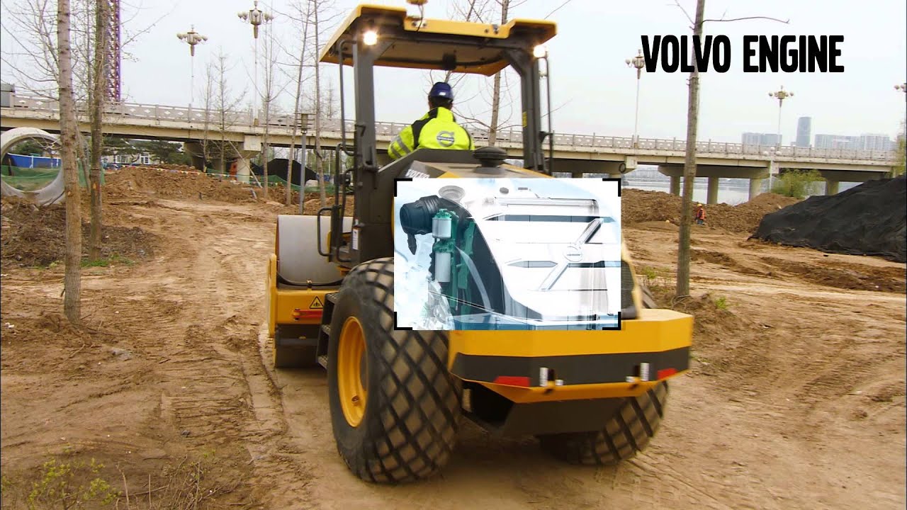 Volvo SD110B soil compactor - Engine - YouTube