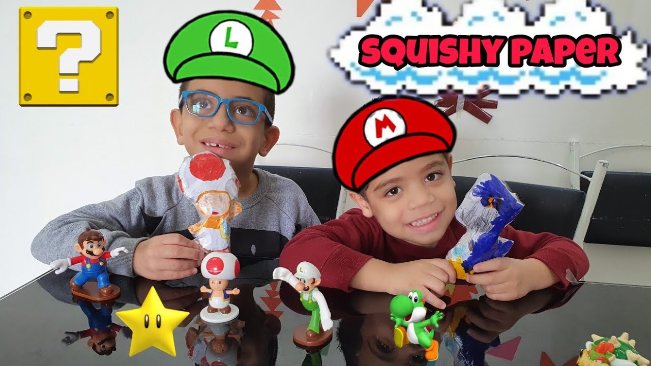 Fizemos Squishy paper com a turma do Mario Bros! - Squishy paper - YouTube