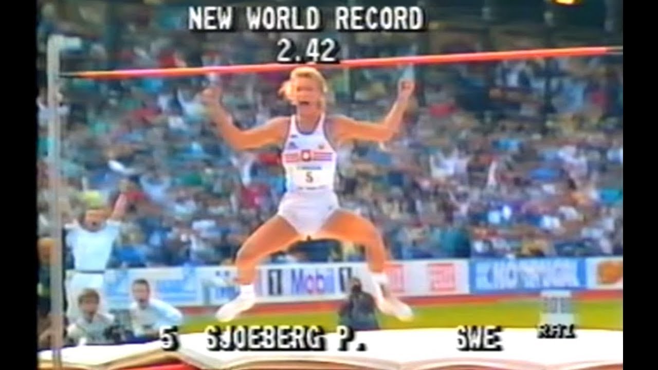 High Jump World Record 2.42 Patrick Sjoberg (87.06.30)Sztokholm - YouTube
