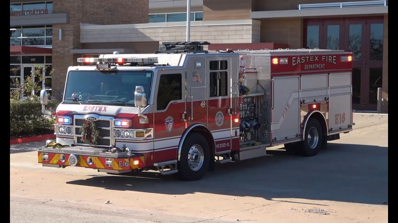Engine 16 Responding (Eastex Fire Department) EMS Response - YouTube
