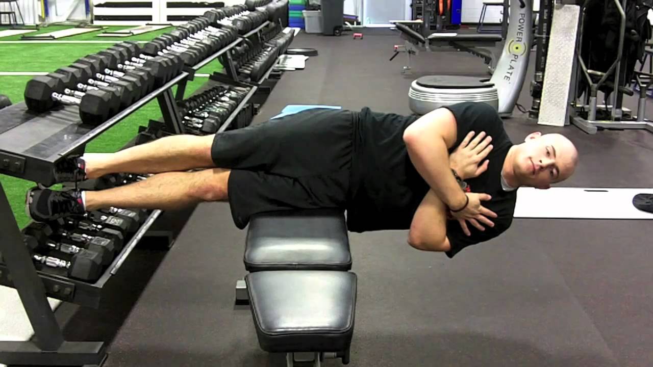 Feet Supported Side Plank - YouTube