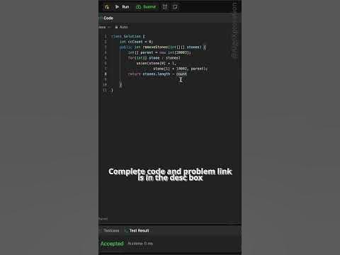 LeetCode Daily: Most Stones Removed with Same Row or Column Solution in Java | August 29, 2024 ...