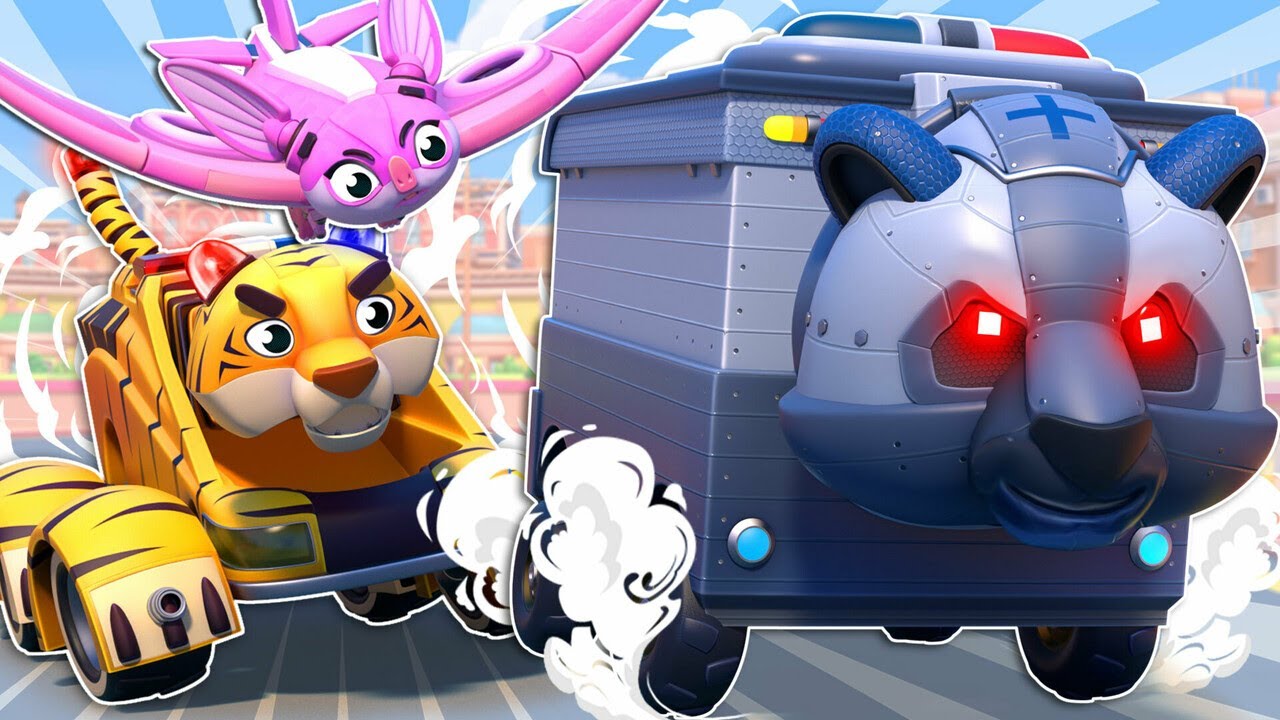 Oh no! EVIL AMBULANCE is creating chaos! Tiger police car to the rescue ...