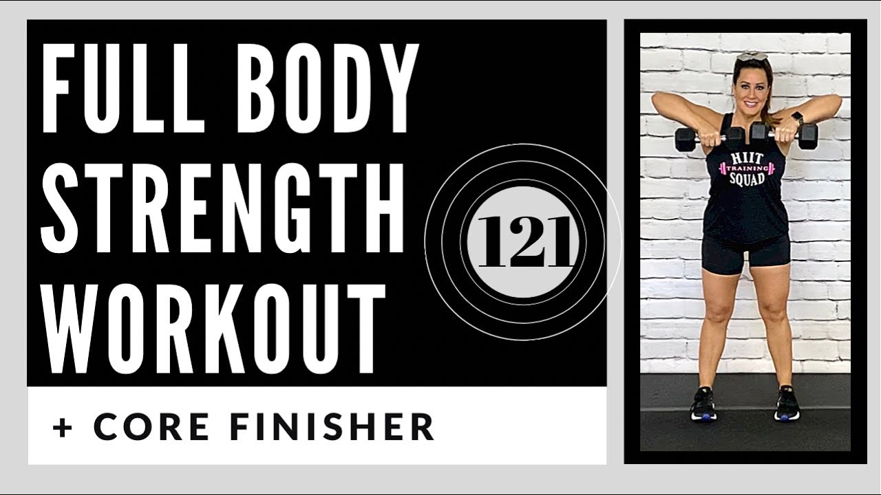 HOME FULL BODY WORKOUT With Bonus 8-Minute Core Finisher - YouTube