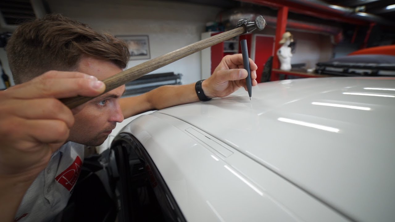 Выпрямление вмятины без покраски. PDR. Dent Repair Line - YouTube
