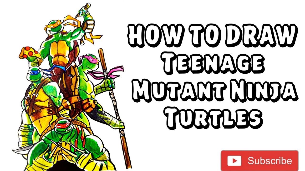 HOW TO DRAW TEENAGE MUTANT NINJA TURTLES FULL TUTORIAL - YouTube