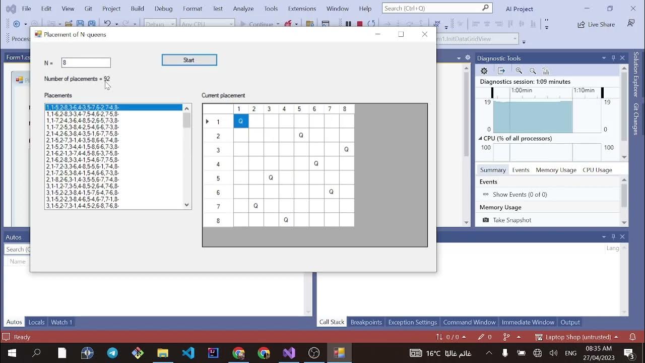 N_Queen Problem implementation - YouTube