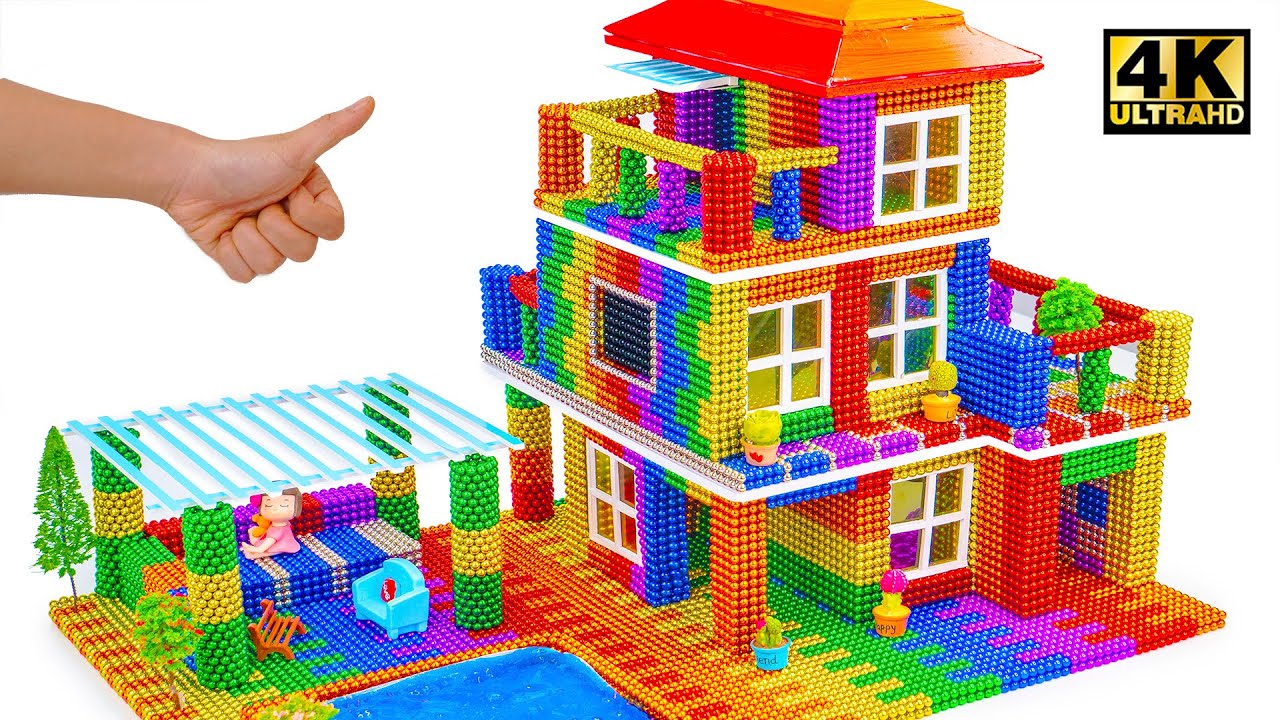 Satisfying - Build Cute Dream House with Swimming Pools From Slime and ...