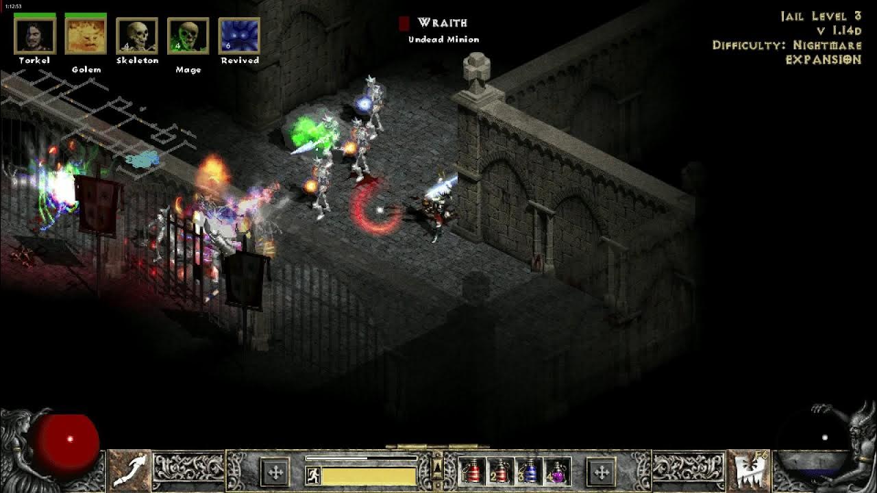 Diablo 2 Lord of Destruction: Necromancer ACT1 (Nightmare) - YouTube