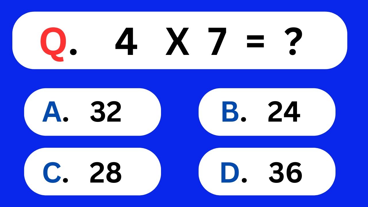 Multiplication & Division Quiz|Maths Quiz For Kids|Multiplication Table ...