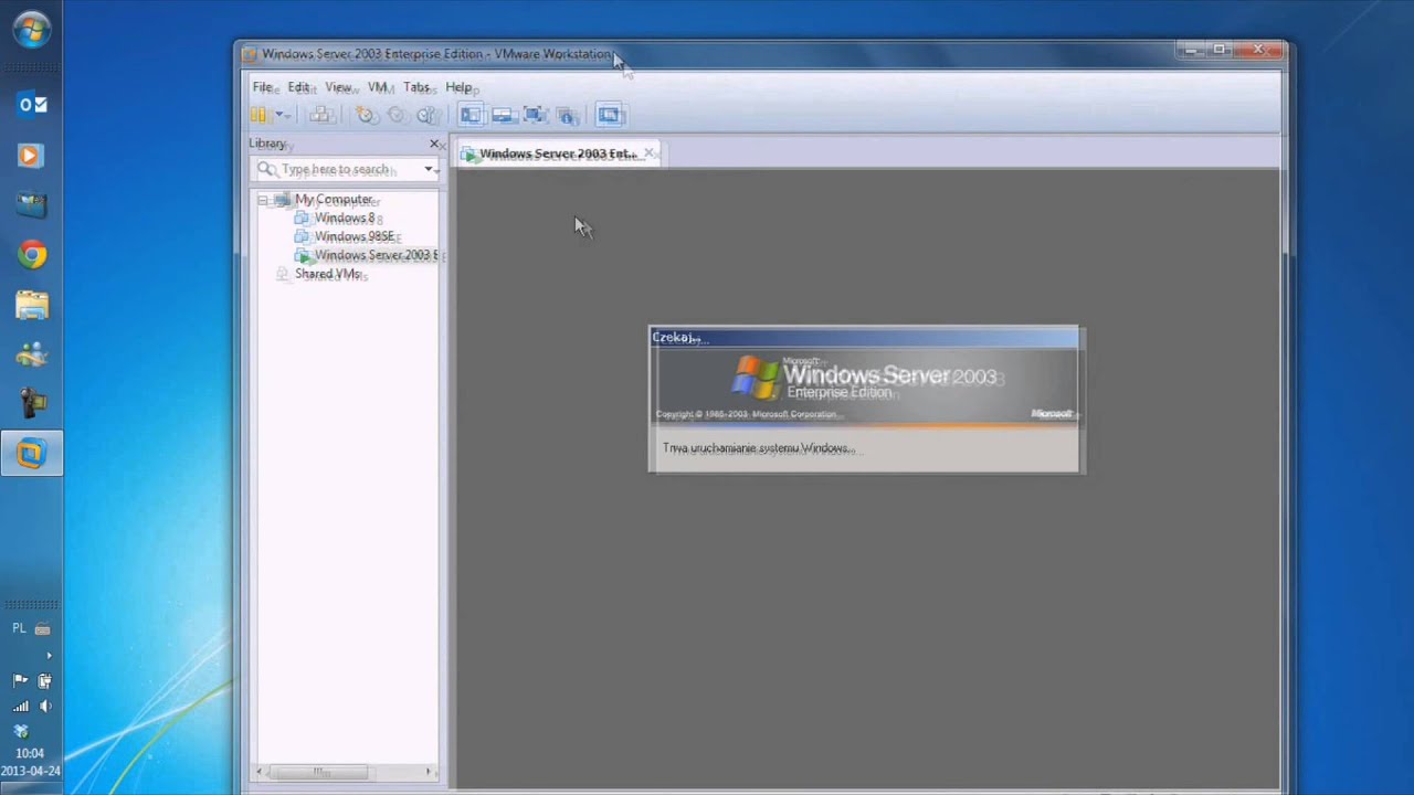 VMWare Workstation: Windows Server 2003 Enterprise - Instalacja [PL ...