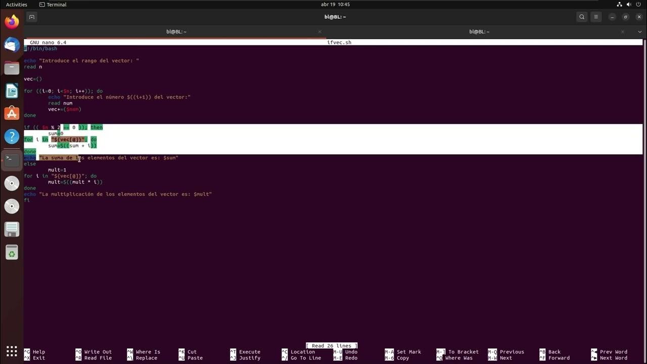 Condicionales IF y CASE en Vectores Bash Linux - YouTube