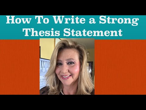 How to write a strong thesis statement - YouTube