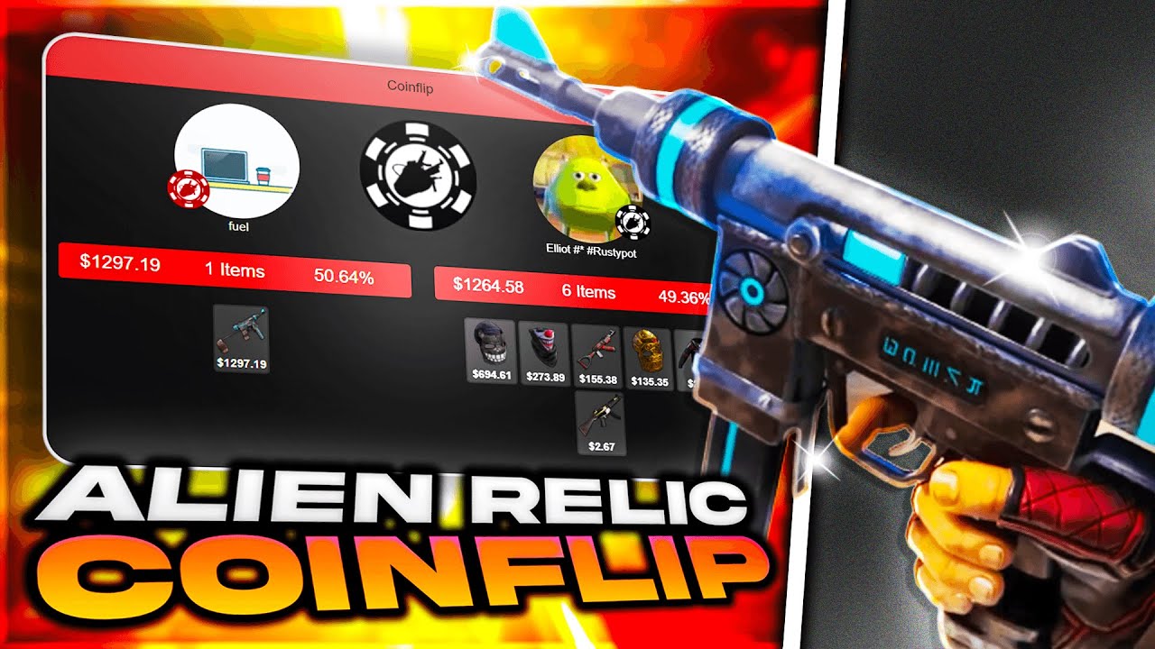 How I WON An ALIEN RELIC On Rustypot!(10,000$+ in coinflips) - YouTube