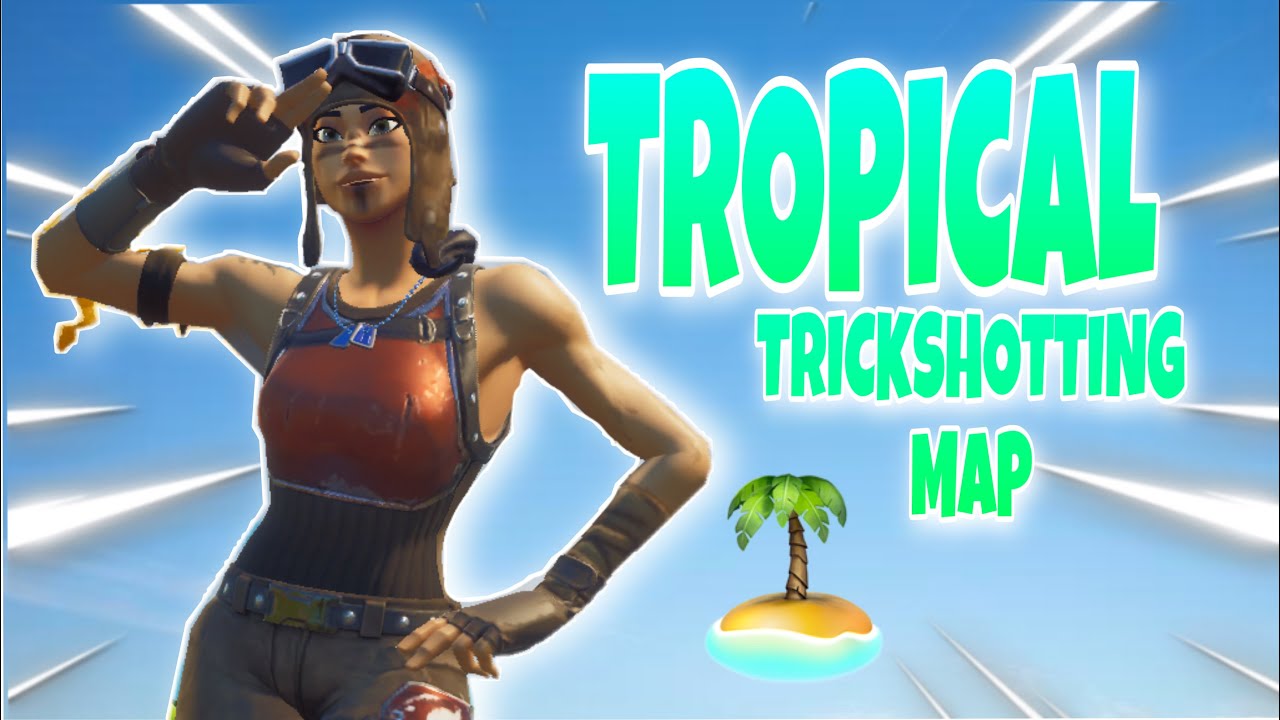 My New *BEST* Trickshot Map! ... (Tropical Trickshotting Map) - YouTube