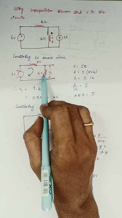 Find the Voltage using superposition theorem - YouTube