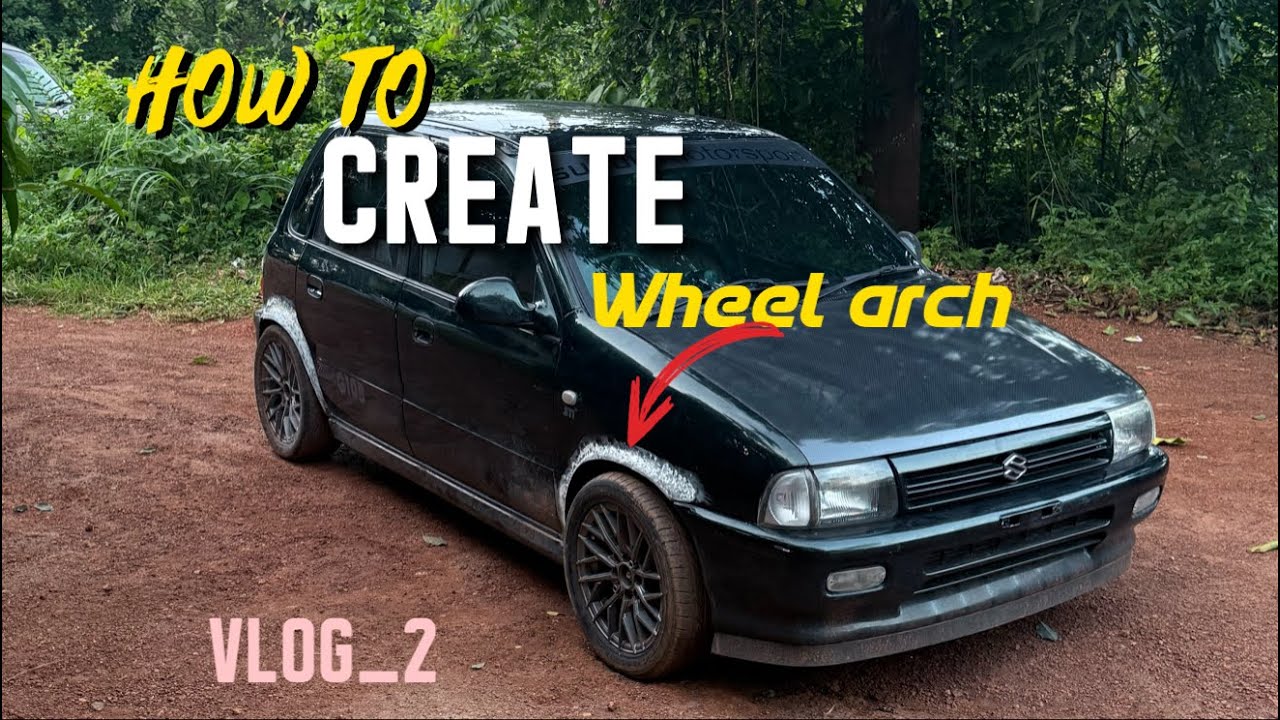 Maruti zen | wheel modified | wheel arch wide | power stroke - YouTube