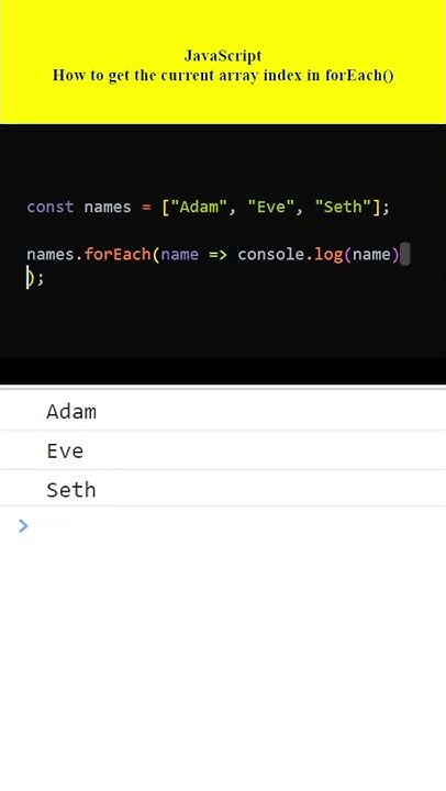 JavaScript: How to get the current index of an array while using forEach - YouTube