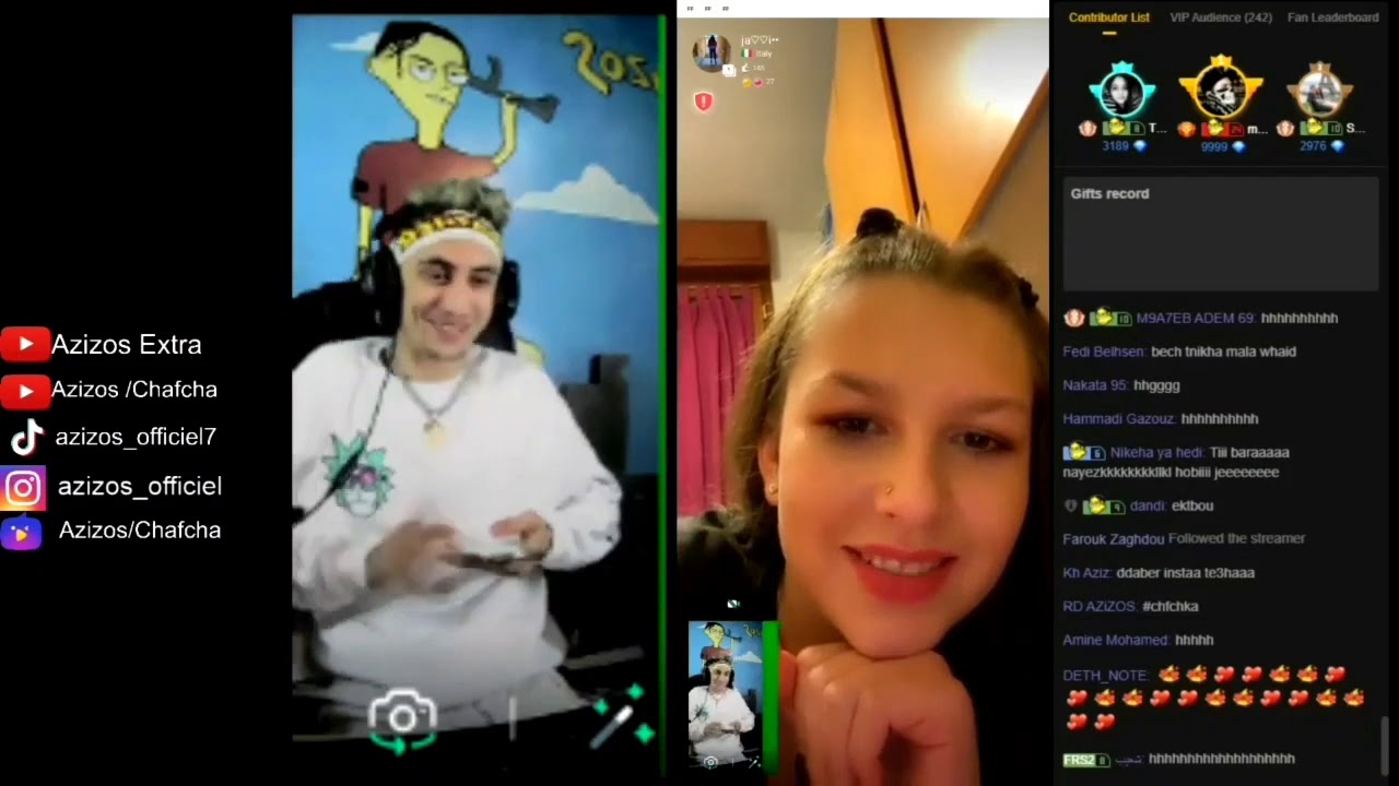 azyzos omo tetsab fi live azar 51 AZAR With Azizos p - YouTube