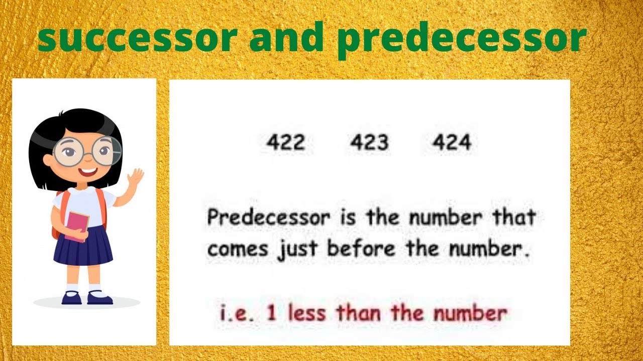 Mathematics class for std.3rd/ successor and predecessor class 3 - YouTube
