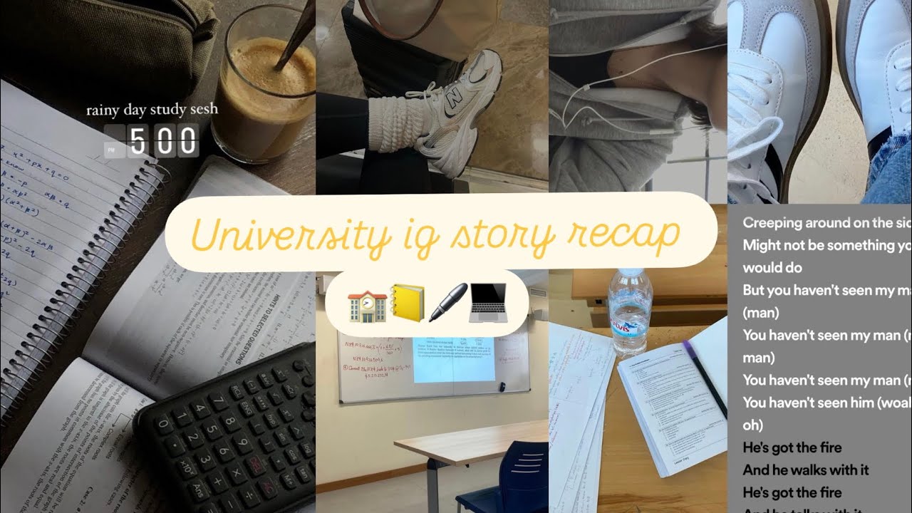 University Aesthetic recap | Instagram story idea - YouTube