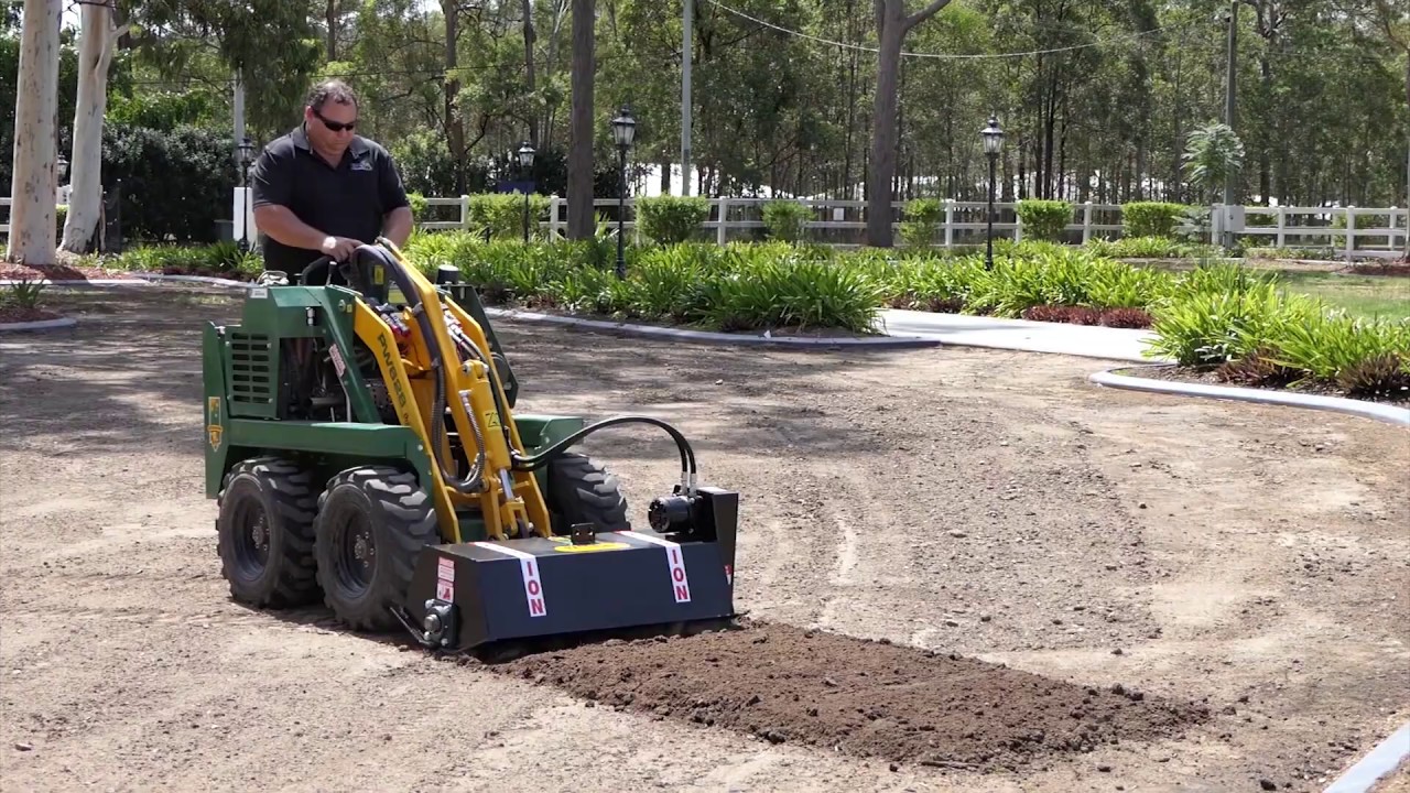 Rotary Tiller Attachment - Kanga Loaders - YouTube