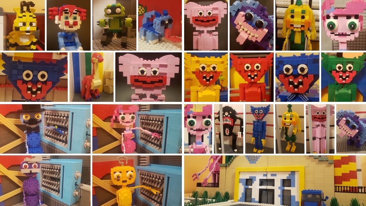 All LEGO POPPY PLAYTIME CHARACTERS | Huggy Wuggy’s Creepy World ...