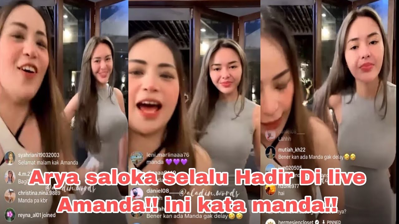 Live streaming Amanda Manopo, Tak sengaja terlihat komentar Arya saloka ...