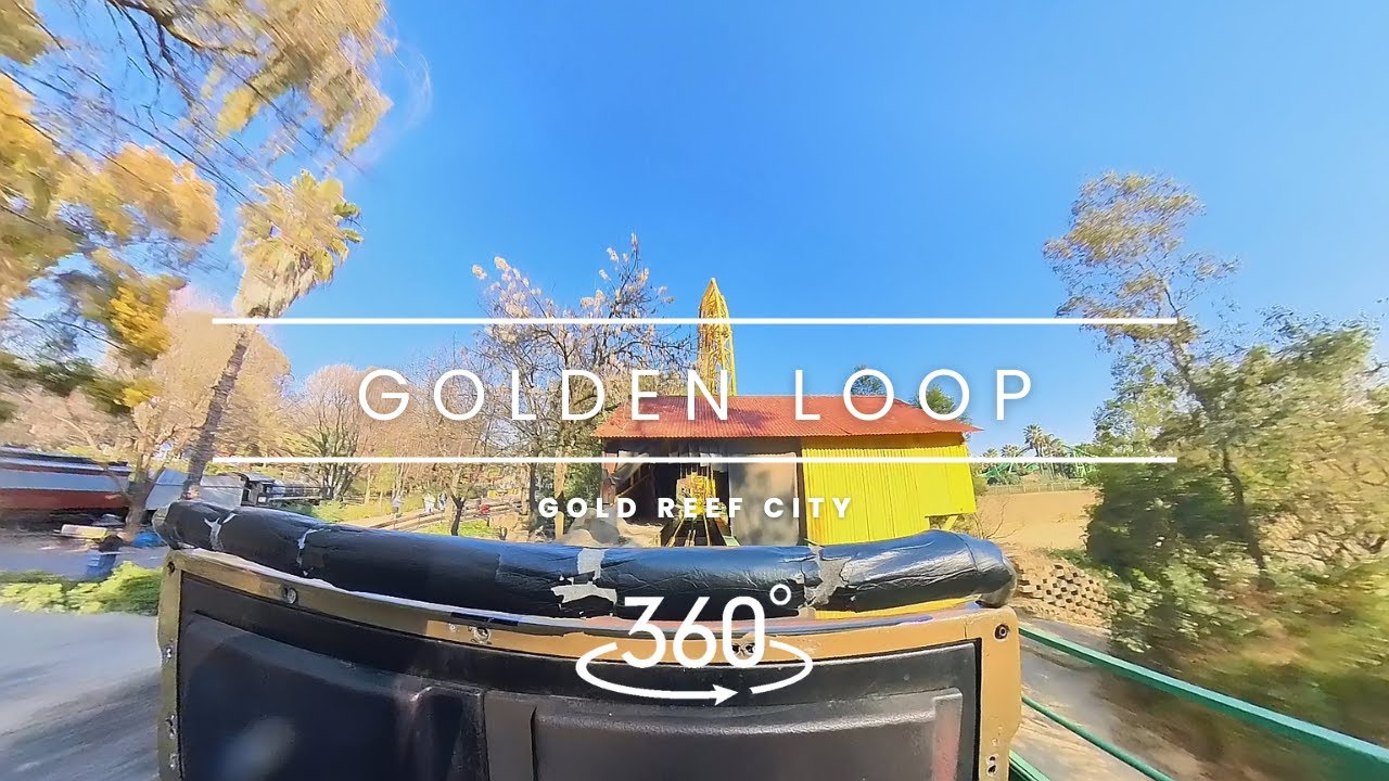 Golden Loop 360 Ride | Thrilling Gold Reef City Coaster | Insta 360 X3 - YouTube