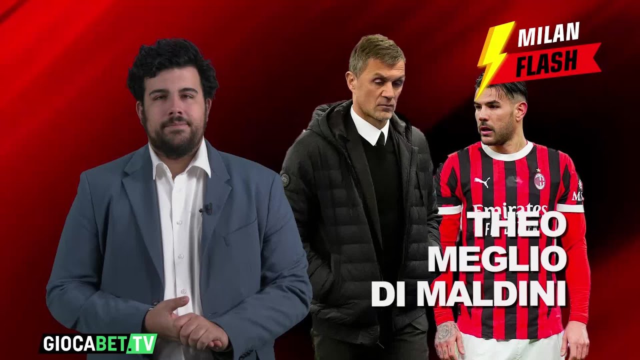 Milan Flash - Theo scrive la storia, è meglio di Maldini? - YouTube
