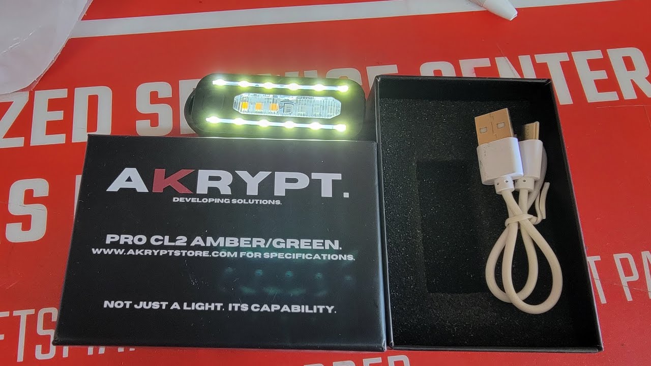 AKRYPT personal warning light (Amber-Green) - YouTube
