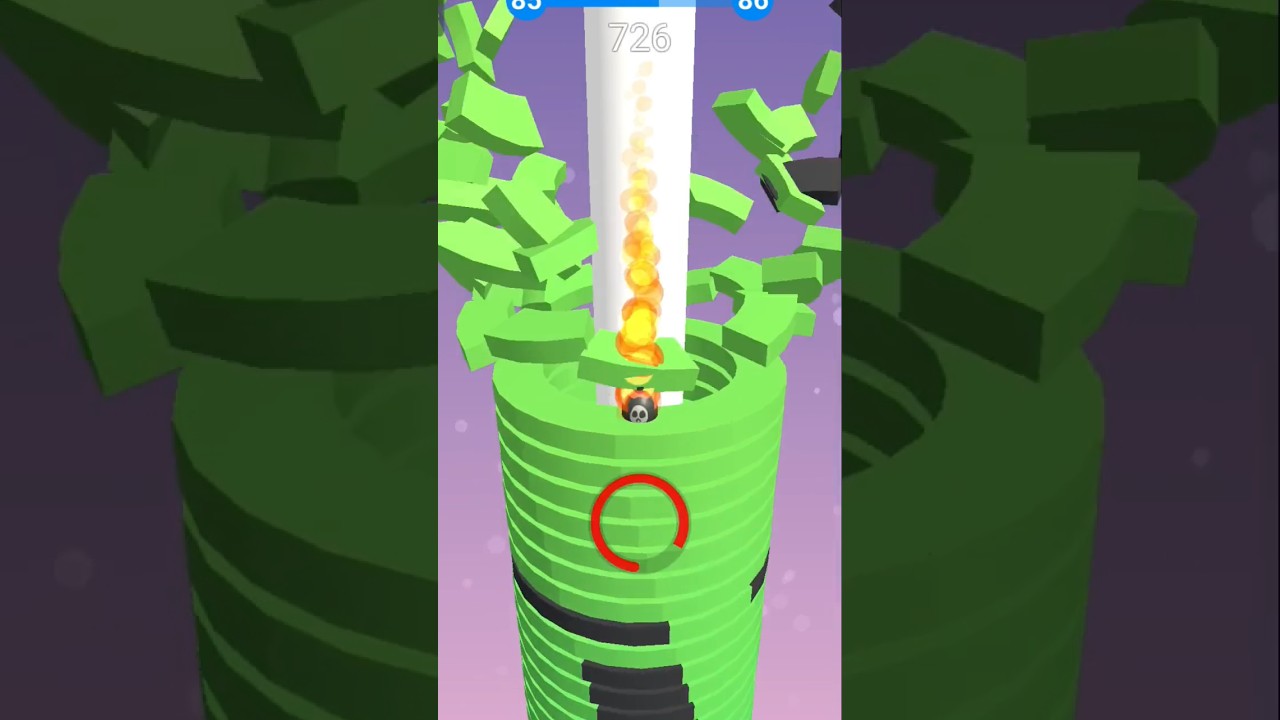 STACK BALL ASMR LEVEL 85 #viral #shorts #stackball #trending #gaming - YouTube