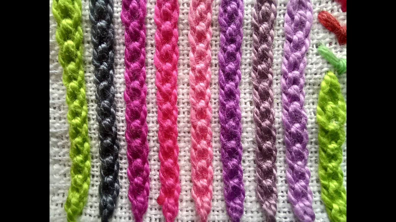 Hungarian braided chain stitch tutorial - YouTube