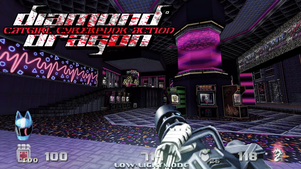DIAMOND DRAGON: Catgirl Cyberpunk - Neon Overdrive | GZDoom - YouTube