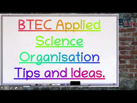 BTEC Applied Science Level 3 Organisation Tips and Ideas - BioTeach ...
